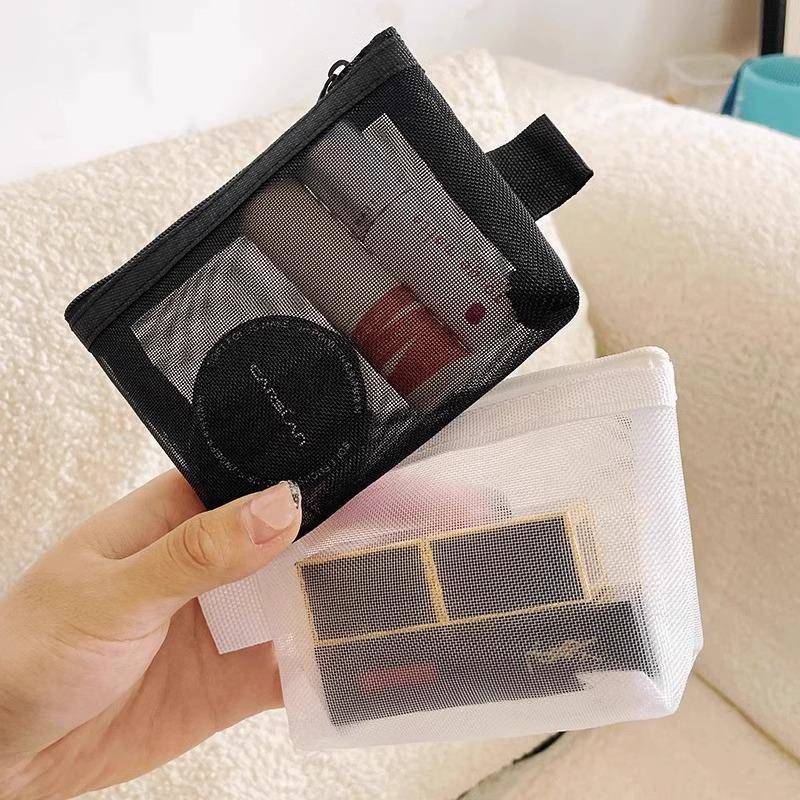 New Mesh Inner Pouch Cosmetic Bag, Small Portable and Large