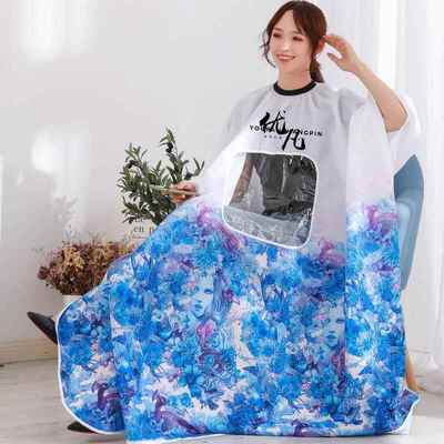 理发围布不粘发剪发围布高档美发透明围布剪头发围布理发店专用