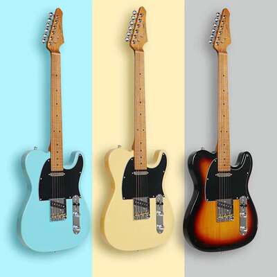J&D GUITARS 电吉他TELE TL RM80烤枫木琴颈赤杨木琴体初学者