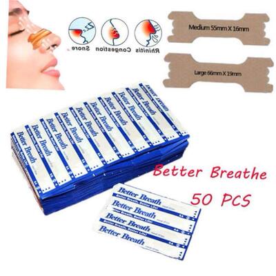 50 Pcs Nasal Strips Better Breath Good Sleeping Anti Snoring