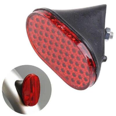 Red Bicycle Bike Rear Fender Safety Warnning Reflector Tail