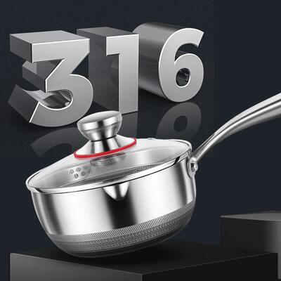 铿锵不锈钢锅奶锅不无品牌/粘辅功食小锅多用能家小型煎炒汤锅泡