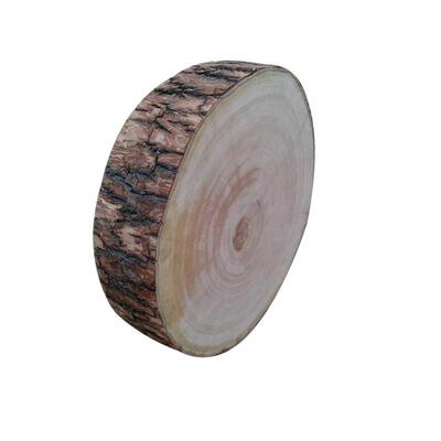 10012柳木带皮房子剁肉墩厨家用圆形菜墩实板木加厚砧板菜商用案