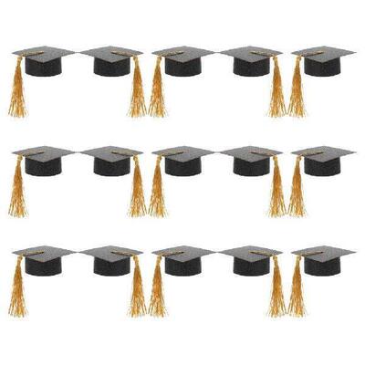 15 Pcs Graduation Party Decorations Bottle Caps Hat Topper