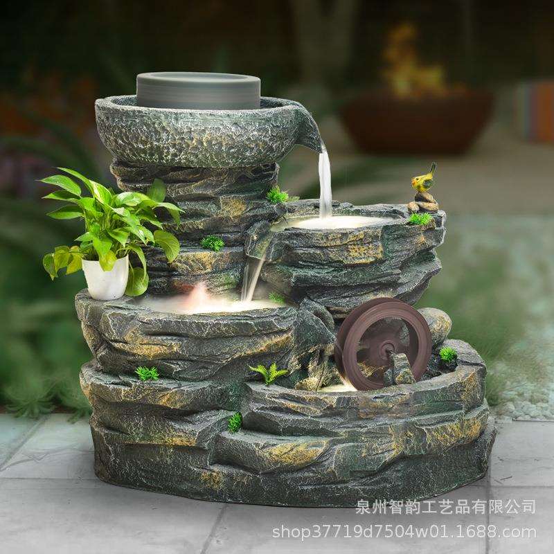 假山喷泉流水摆件风水招财庭院客厅别墅办公室落地水景工艺品