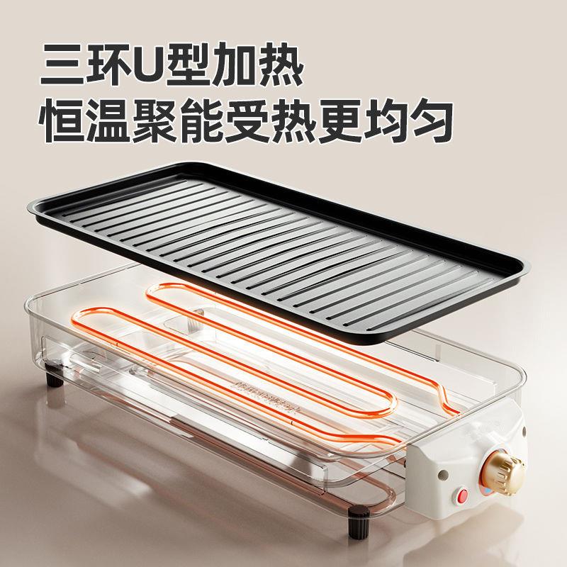 电烤炉家用烧烤炉无烟电烤盘韩式多功能羊肉烤串机家庭烧烤架煎锅