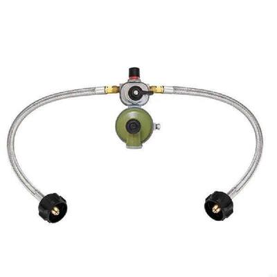 63HA 2Pcs Stainless Propane Hose with Gauges Regulator