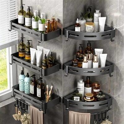 Bathroom shelf wall hanging toilet shower room storage rack