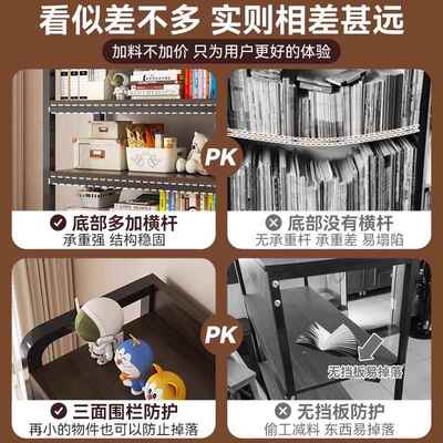 书架落置物FIO架卧办室靠简墙多层书地本收纳架公室货架易书桌旁