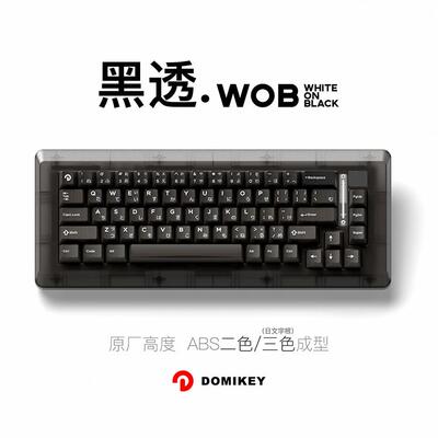 Domikey OBSIDIAN 黑曜石 原厂高度透光二次成型机械键盘键帽AI