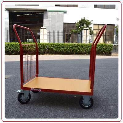 Schmeid施盾钢丝网木板推车网格围栏车CZ50L双扶手线网侧板台车