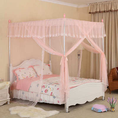 床不锈钢安门公主幔现代蚊帐蚊帐宿舍睡家用宫廷落地三开简约