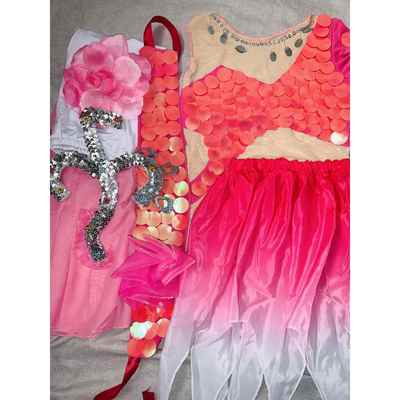 高档小荷采唧唧儿跃舞鱼蹈服儿童傣族舞美人鱼演表风演服鱼儿欢歌