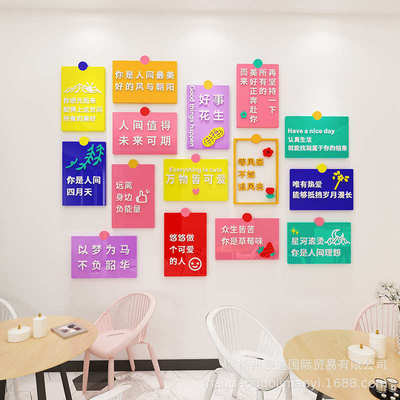 网红墙贴留言板贴墙旅店奶茶店墙壁装饰便条自粘创意个性背景纸画