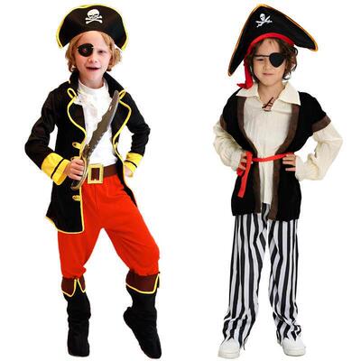 Halloween COS Dress up Pirate Costume万圣节儿童海盗表演服装