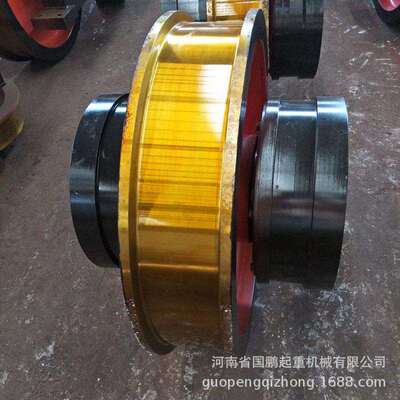 800×200mm铸钢锻钢双缘起重机车轮组直角平角圆角箱行车轮天车轮