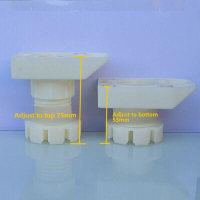 5cm短6cm高加厚塑料机柜脚机柜可调节脚机柜脚塑料机柜调节脚