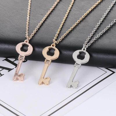 Fashion Bear Love Key Necklace Women
