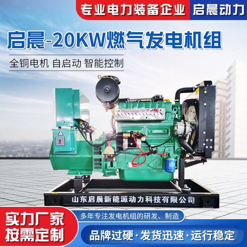 20KW沼气发电机组燃气天然气全铜无刷发电设备节能环保自动化控制