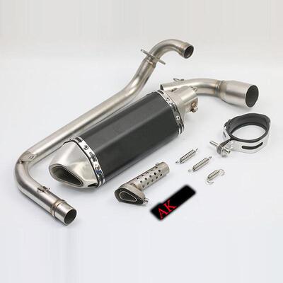 小猴子MSX125卧式前段改装不锈钢天蝎小六角排气管无损改装系统