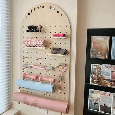 3OBR扇形洞洞板定做拱形商用免打孔样板间装饰壁挂衣帽架收纳置