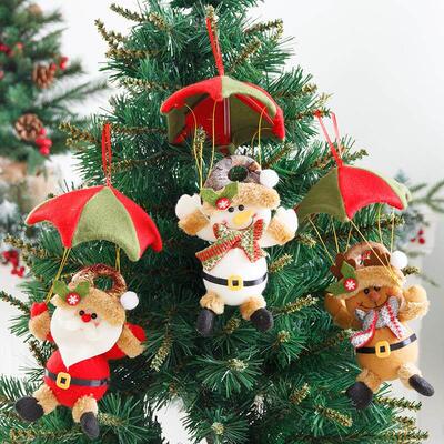 Santa Parachute Ornament, Christmas Hanging Decor Gift圣诞