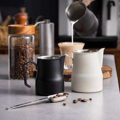 Italian coffee latte maker stainless steel milk frother cup