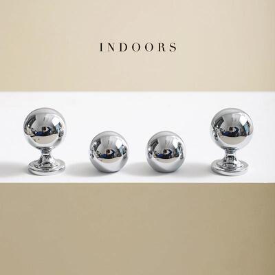 INDOORS极简黄铜圆球拉手实心纯铜金色银色法式轻奢柜门小把手