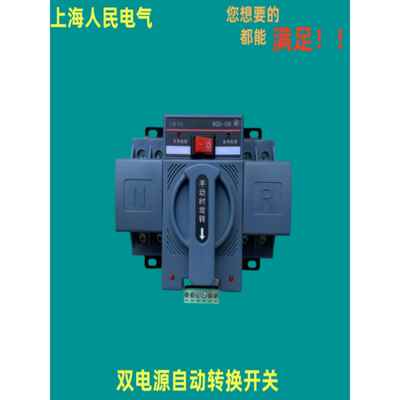 人民双电源自动转换开关BQ3-125/2P4P 10A家用220v切换ATS器断路