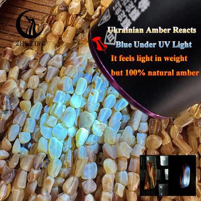 100% Natural Amber Beads Nuggets Semi Precious Amethyst Morg