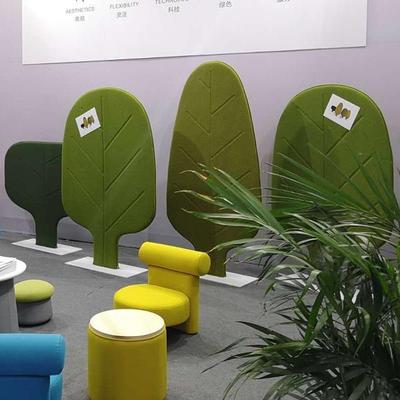 创意松树子叶298室屏风活动式办公装饰移动屏风隔断架层儿空童区