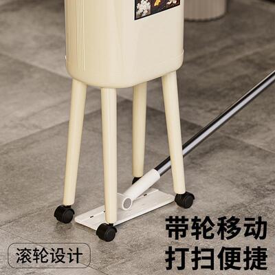圾桶家用202新款免弯腰高6颜值AJQ1505脚高厨房按压垃式大容量带