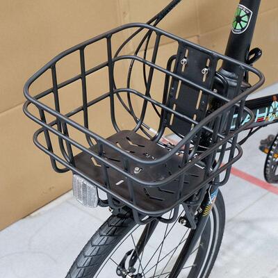 P8折叠车车筐铝合金前筐P18前置车篮山地车菜筐D7车篓D10菜篮子