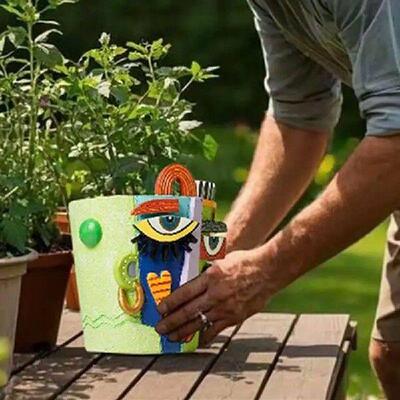 Abstract Face Planter Decorative Plant Pots 15cm Bonsai