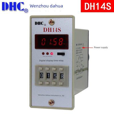 温州大华Dh14S时间继电器Dhc上电延时0.01S-99H99M两组延时数显