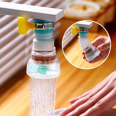Kitchen water-saving filter faucet with splash-proof shower