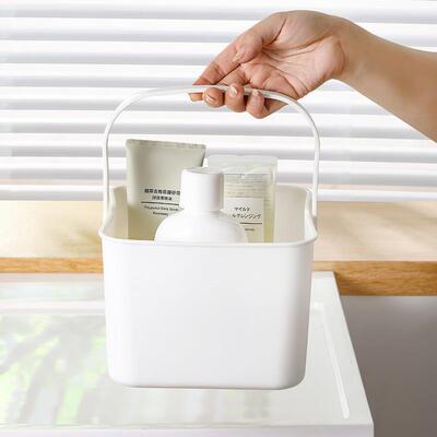 Square Soft Storage Basket for Bathroom Clutter, Cosmetic an