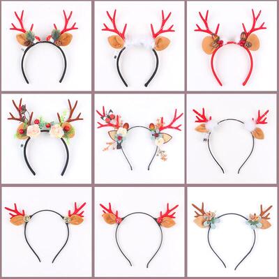 Christmas antler headband Hair clip Children adult headband