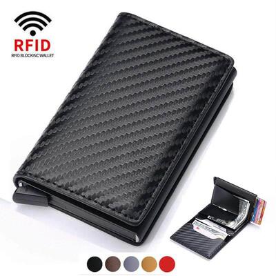 ID Credit Bank Card Holder Wallet Luxury Brand Men Anti Rfid