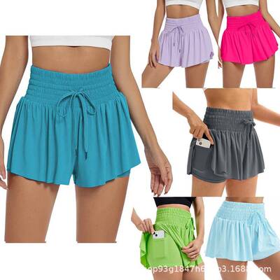 Women'S Flowy Atetic Shorts Golf Shorts High Waisted Solid