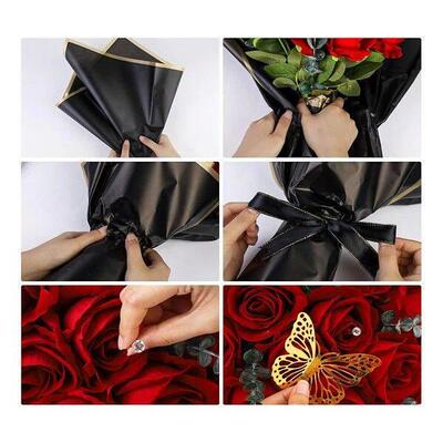 40 Sheets Flower Wrapping Paper Set Flower Bouquet for