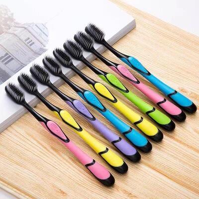 Bamboo Charcoal Toothbrush Soft Bristles Adult Toothbrush fo