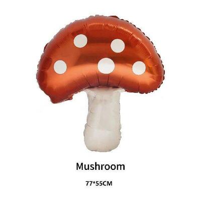 1Pcs Mushroom Foil Balloons Cute Forest Plant Theme Balloon