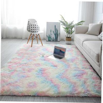 Nordic living room tea table  bedside mat blanket