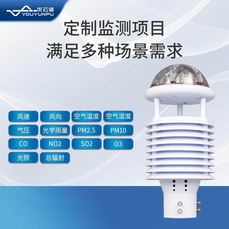 气象传感器超声波集成多要素微型气象站风速风向仪室外环境监测仪