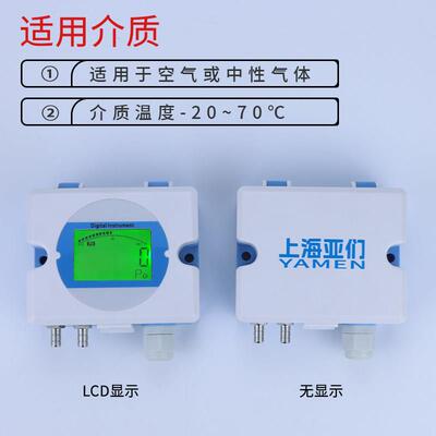 风压变送器数显气体微压压差负压高精度485大气压力感测器PTS300D