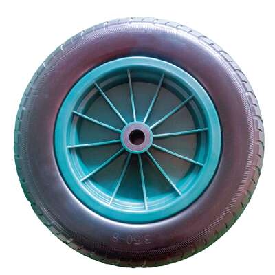 实心聚氨酯 PP轮辐滚针轴承手推车工具车用3.50-8PU发泡轮Wheel