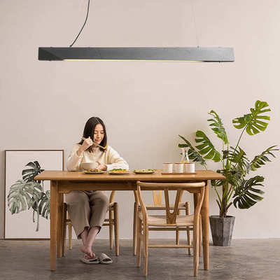 北欧工业风餐厅吊灯创意简约办公室工作间店铺吧台长条水泥吊灯具