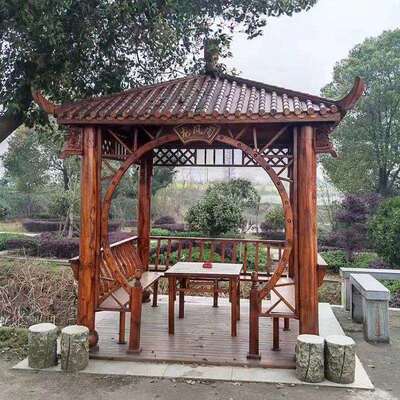 古建凉亭外防腐木四HJB角常规墅凉古建凉亭亭户长廊水榭别景观庭