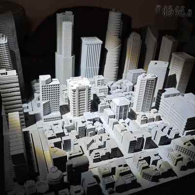 将作手造水泥建筑鱼缸水族布景造景城市怪兽废墟房屋楼群斗鱼缸